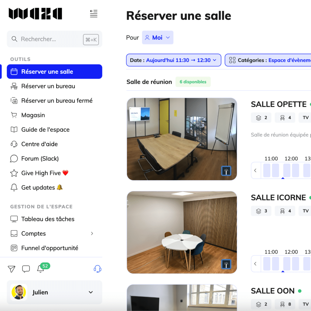 Logiciel de gestion d'espace de coworking • Waza Business Services